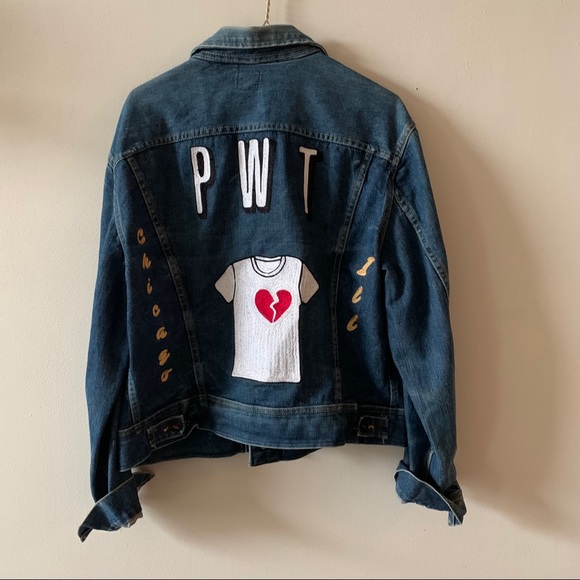 Lee | Jackets & Coats | Vintage Lee Distressed Embroidered Jean Jacket ...